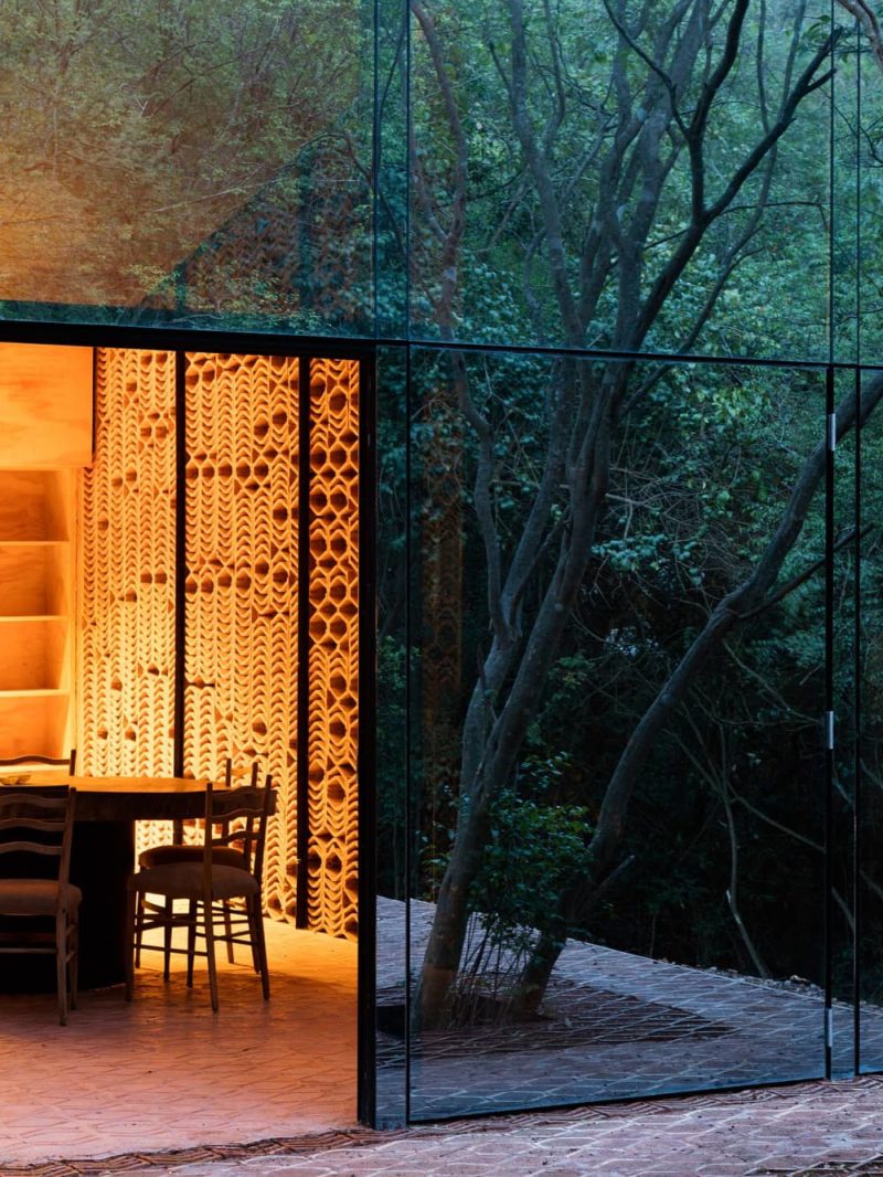 Mirrored Glass House in a Forested Hillside of Monterrey - Minimal ...
